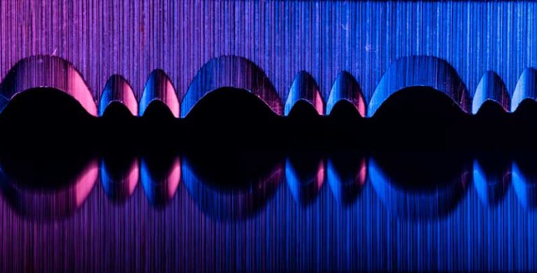 Knife & Fork Photography using coloured light and reflections