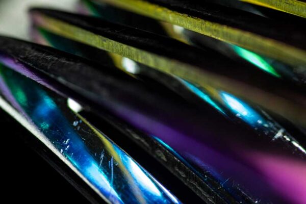 Knife & Fork Photography using coloured light and reflections